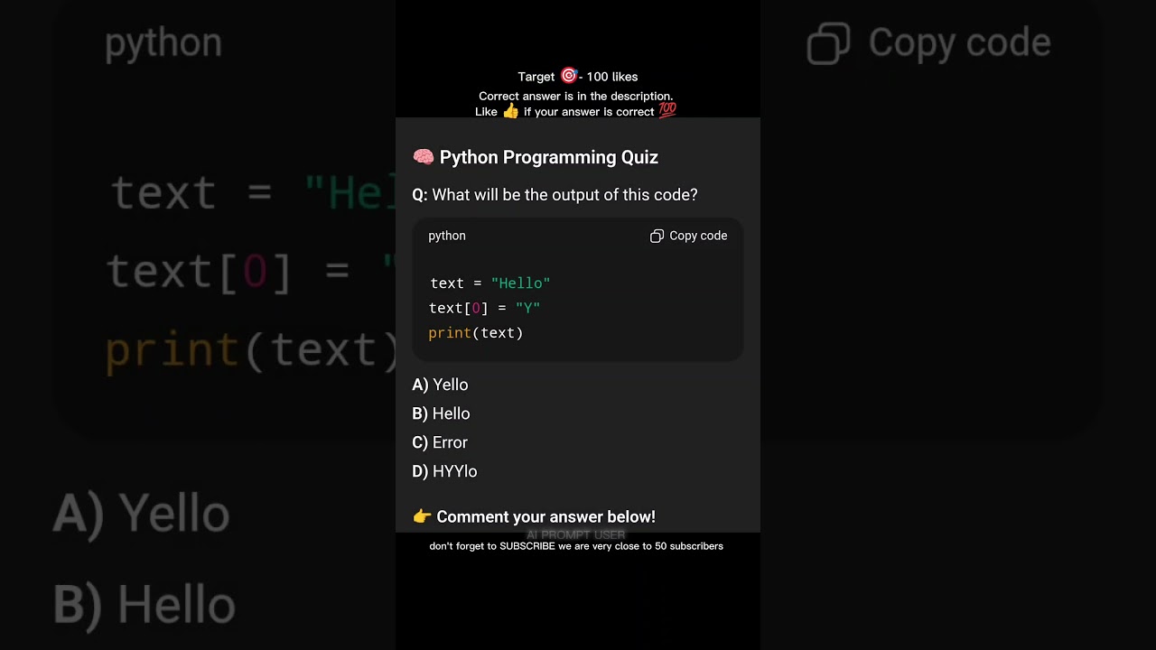 Collecting Programmers day-23 (53/100) #python #java #programming #coding #aipromptuser