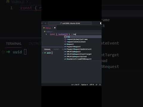 Create a UUID in Node.js without external packages!