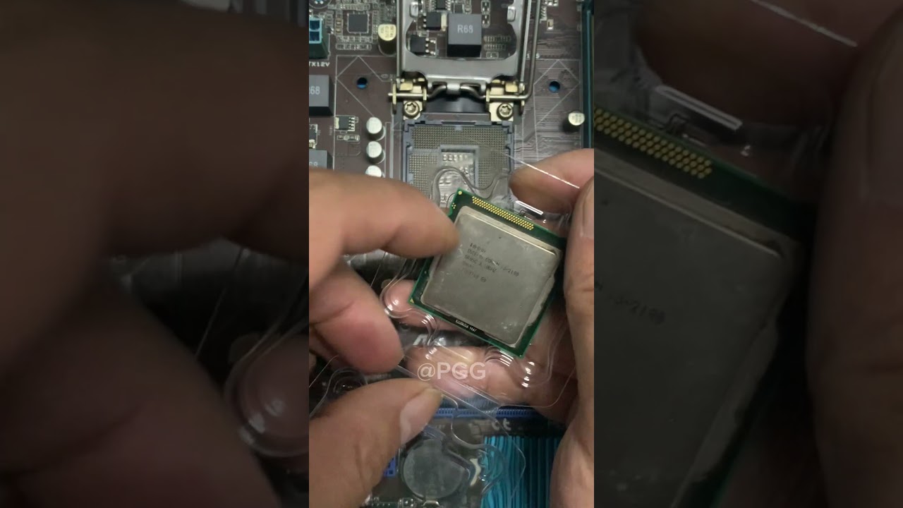 CPU installation intel i3 2100 #shorts