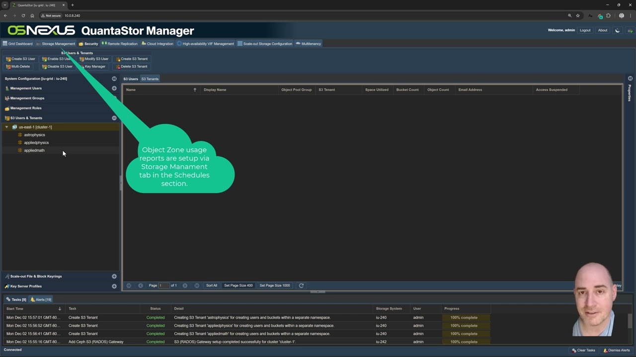 QuantaStor 6: Scale-out Object Storage cluster setup w/ Auto-Tiering