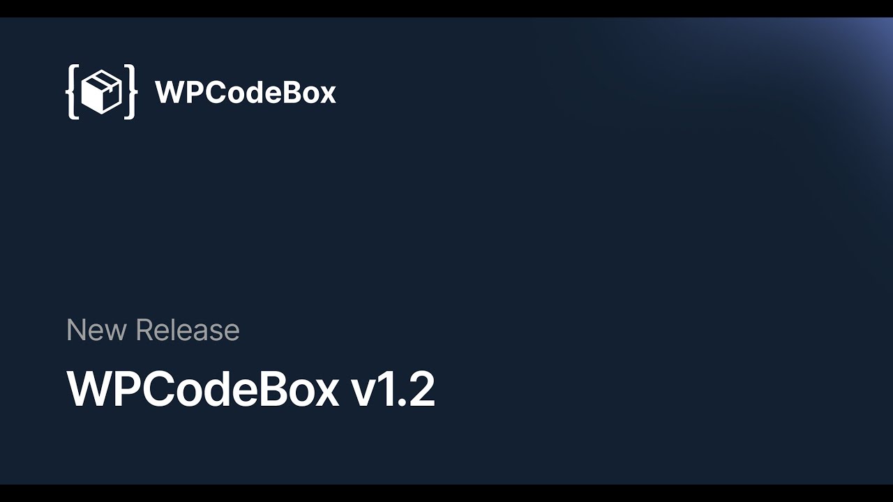 New Release: WPCodeBox v1.2