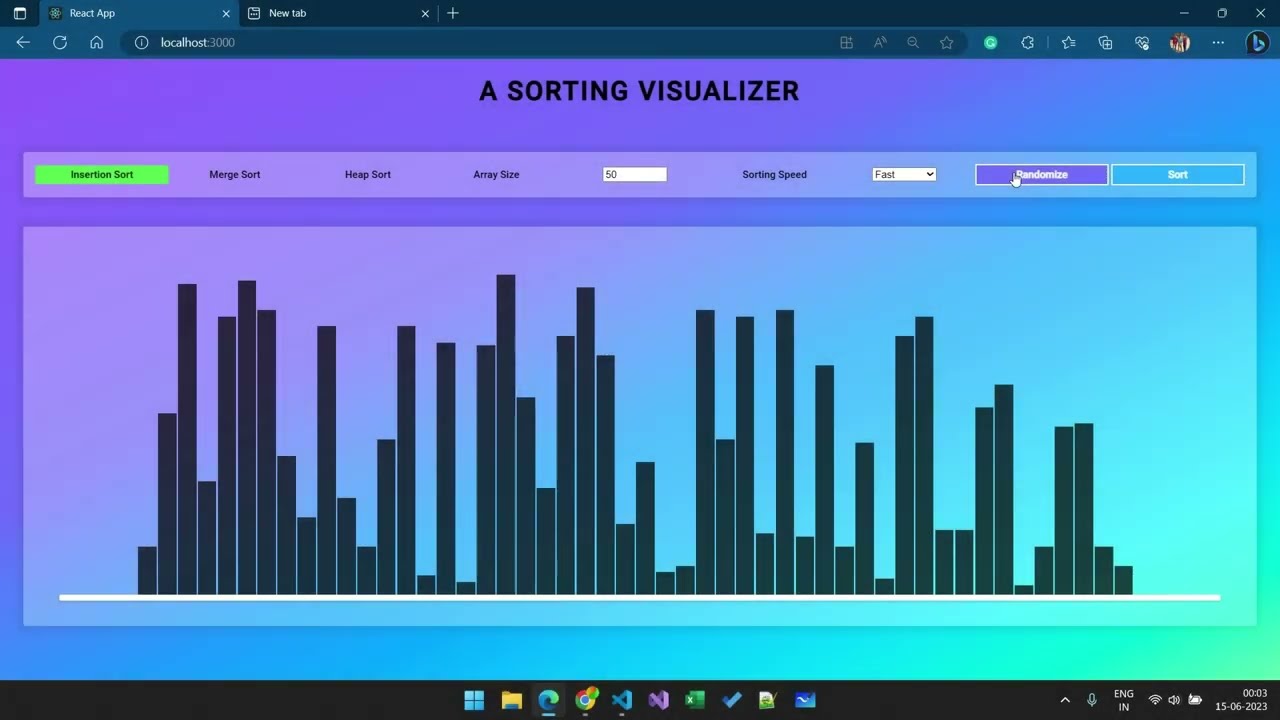 ReactJS Project | A Sorting Visualizer | (Update 3) *In Progress*