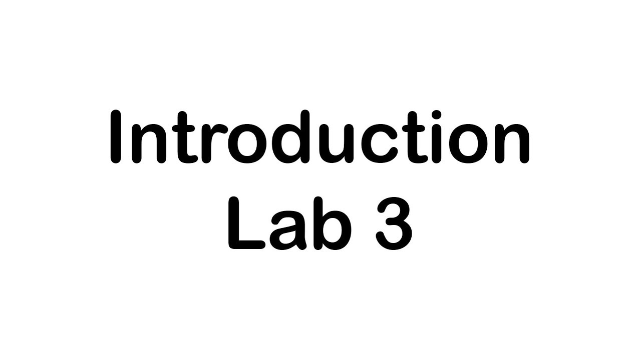 Introduction to Lab 3