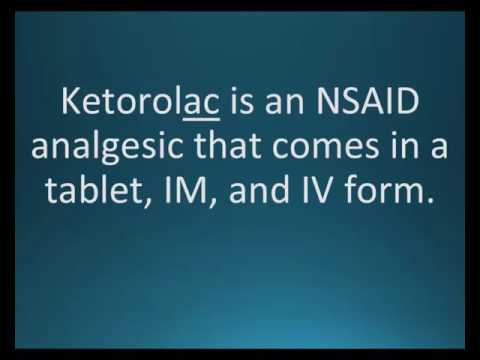How to pronounce ketorolac (Toradol) (Memorizing Pharmacology Flashcard)