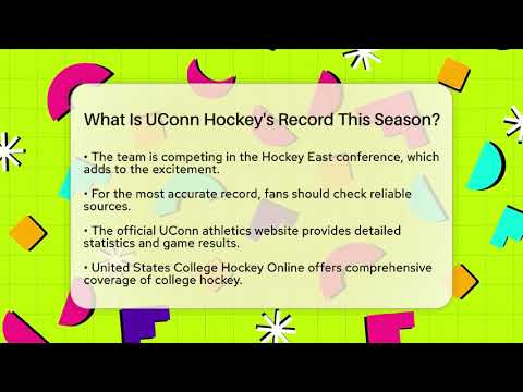 What Is UConn Hockey's Record This Season? | Hockey Fan Network