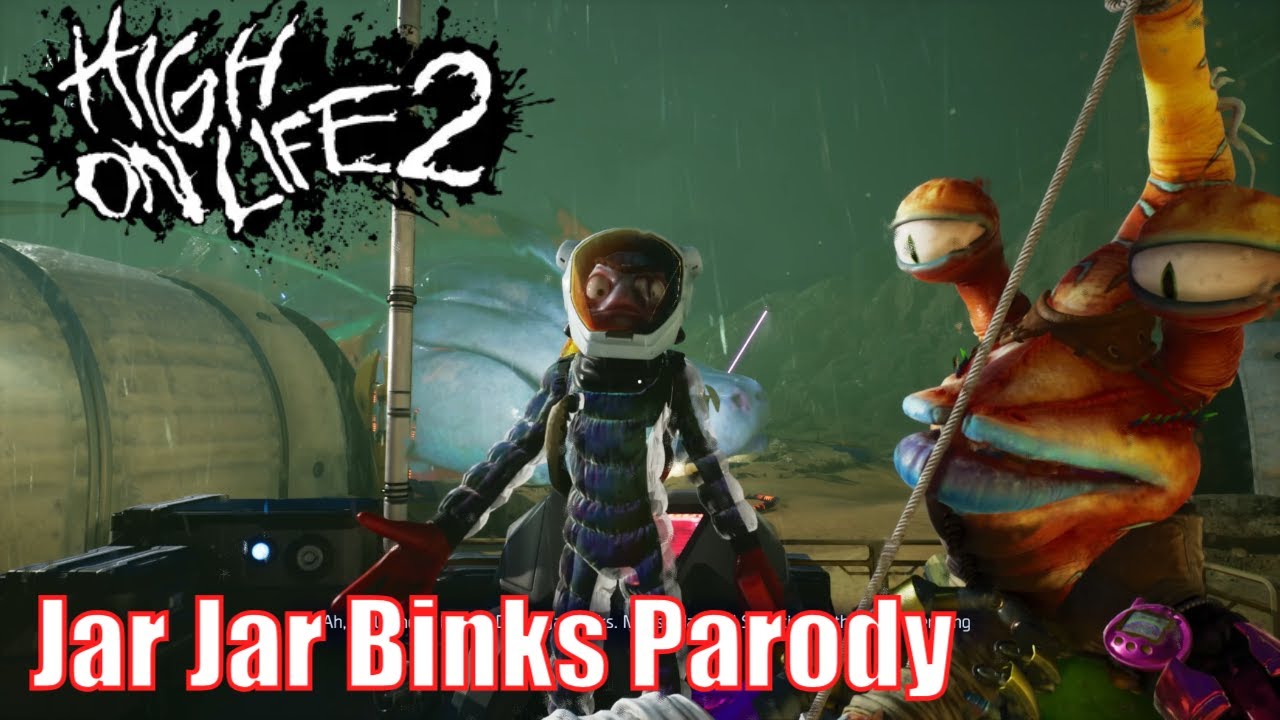 All Hilarious Jar Jar Binks dialogue - High On Life 2 | 4K