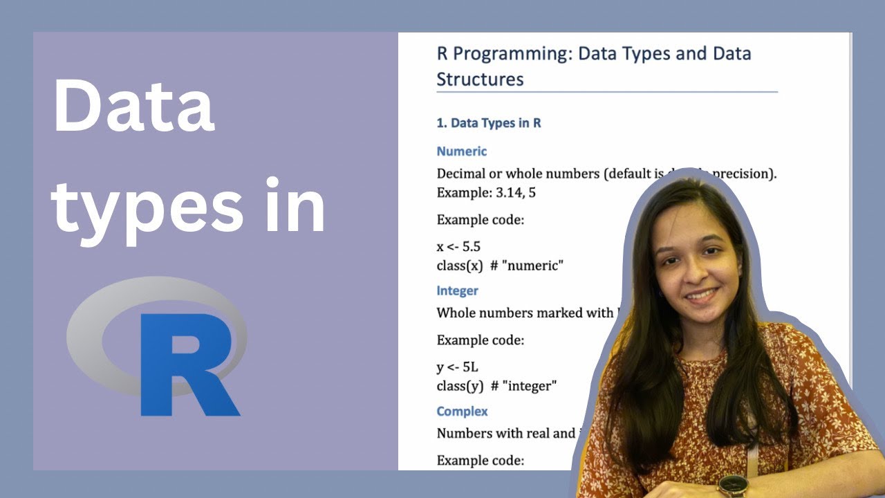 #2 Data Types in R Programming - R tutorial for beginners