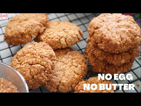 The most DELICIOUS, SUPER EASY & CRISPY OATMEAL COOKIES | NO FLOUR, NO BUTTER, NO EGG |