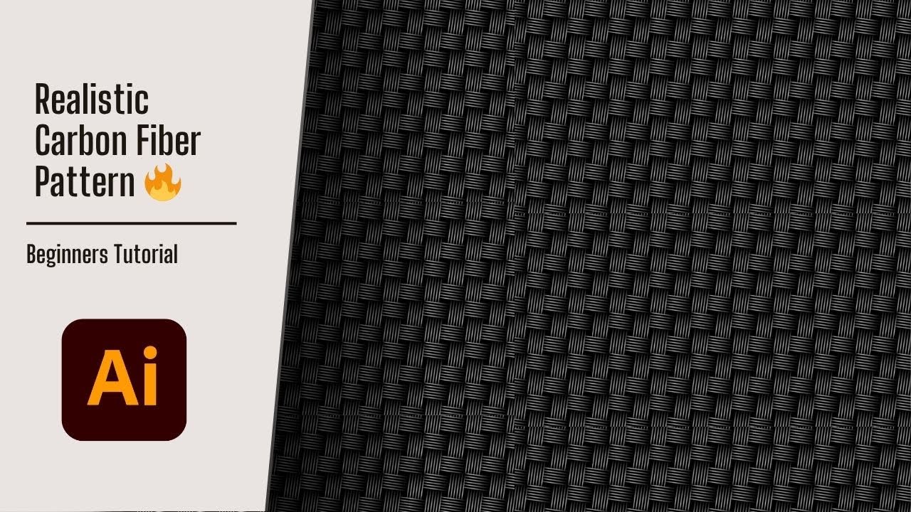 How to Create Realistic Carbon Fiber Pattern in Adobe Illustrator | Step-by-Step Tutorial