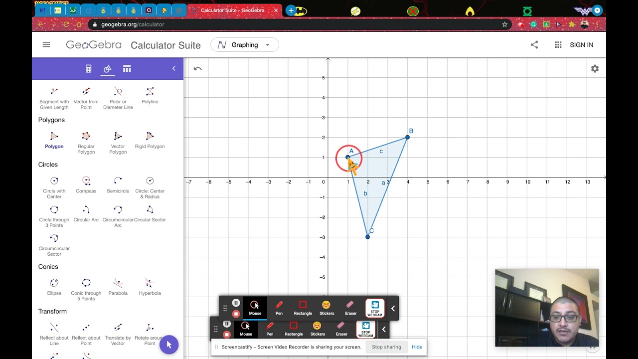 How to rotate an image using Geogebra