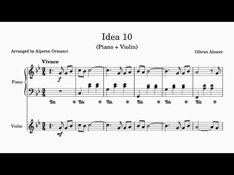 Idea 10 - Gibran Alcocer - Piano + Violin Sheets