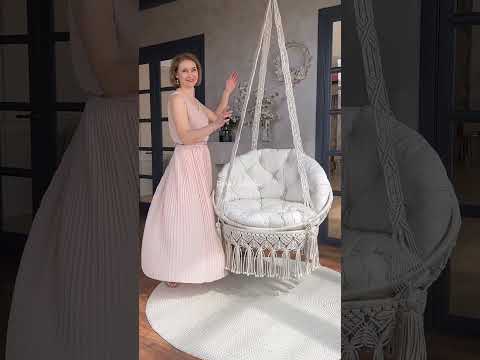 macrame swing hammock chair 😍 😘 #macrame #macramelover #viral #macrametutorial