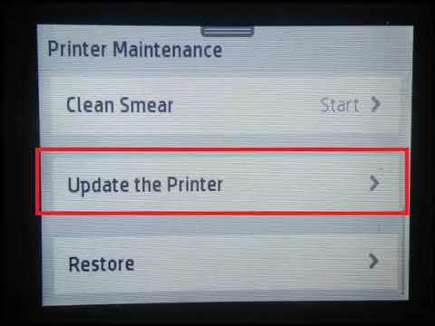 disable automatically update on HP printer touch screen