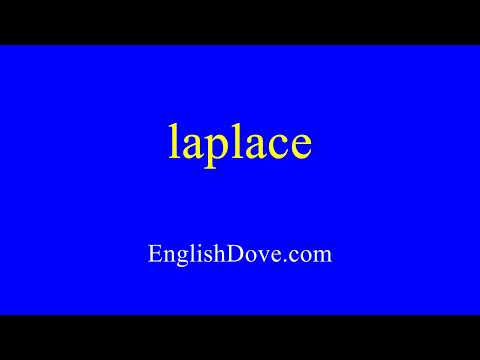How to pronounce laplace in American English