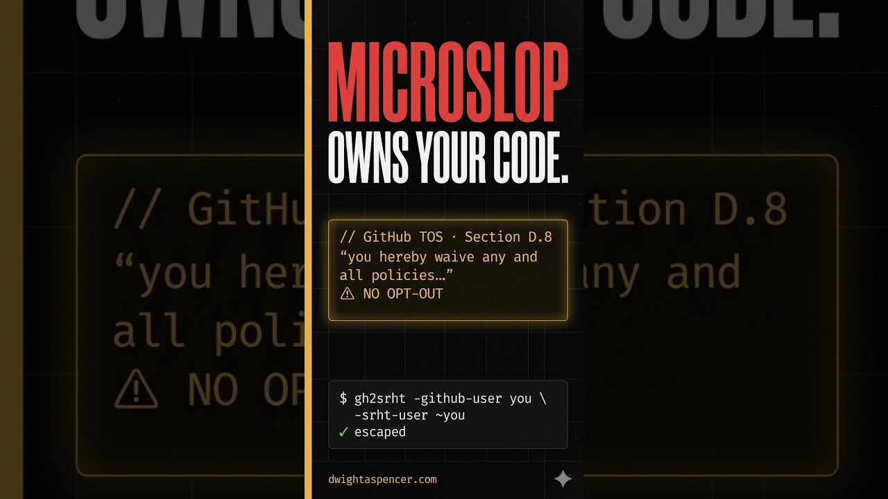Microslop owns your Source Code. Legally.