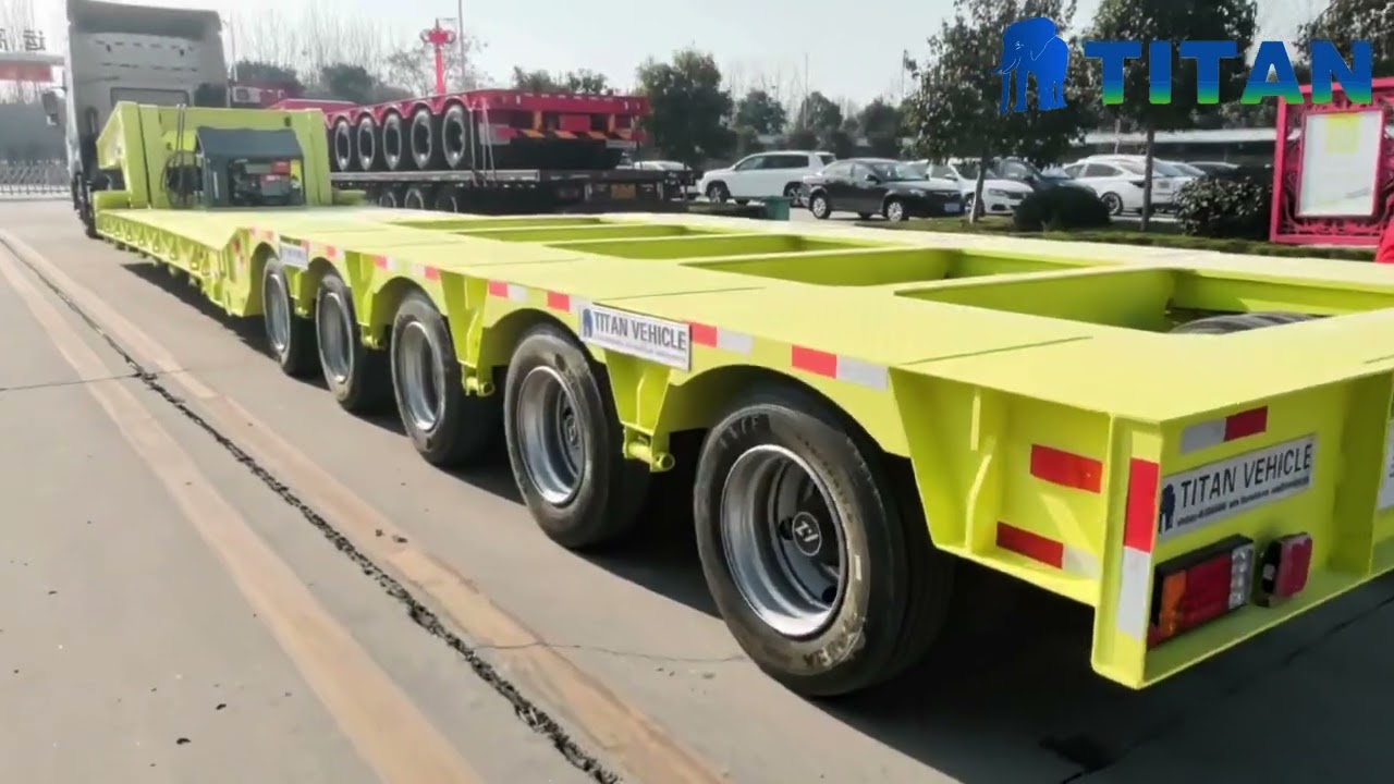 Video of 5 Line 10 Axle 200 Ton RGN Trailer for Sale