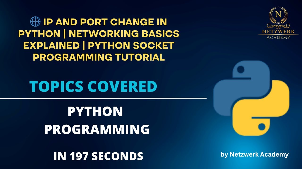 🌐 IP and Port Change in Python | Networking Basics Explained | Python Socket Programming Tutorial