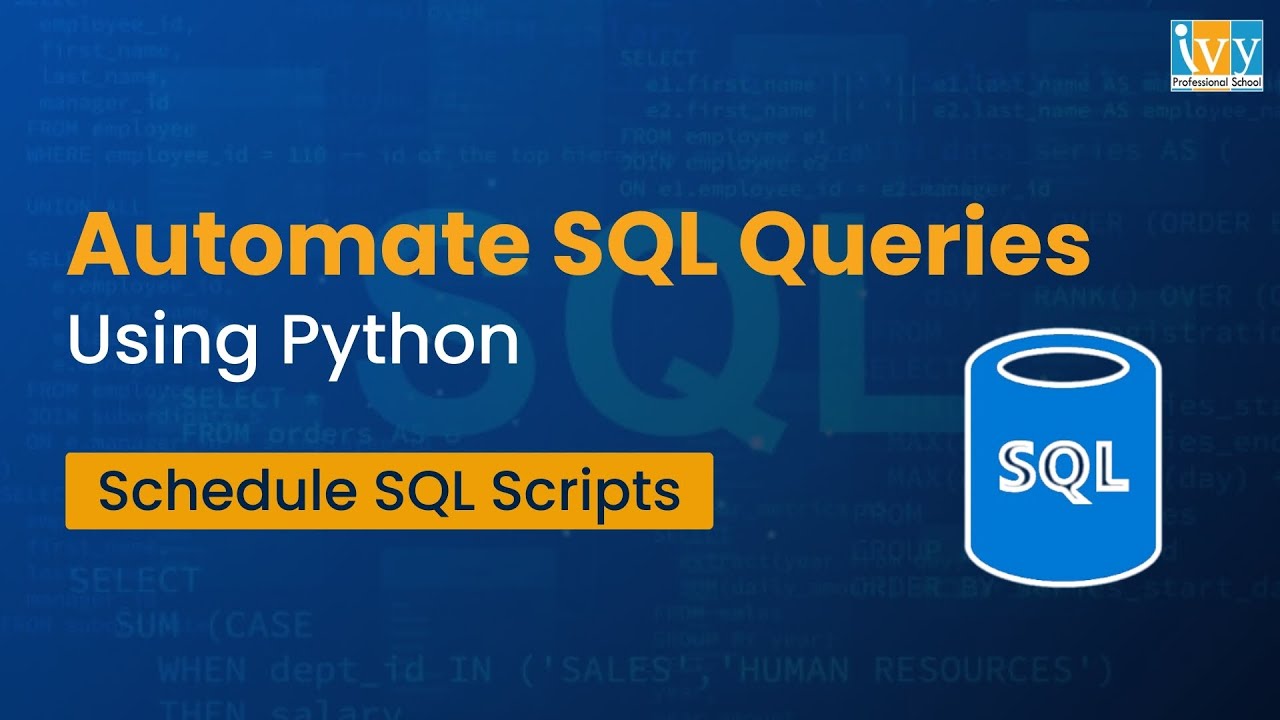 How to Automate SQL Queries Using Python | Schedule SQL Scripts with Task Scheduler