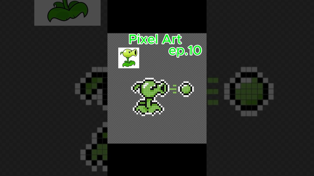Pixel Art ep.10 plant vs zombie #pixelart #fyp