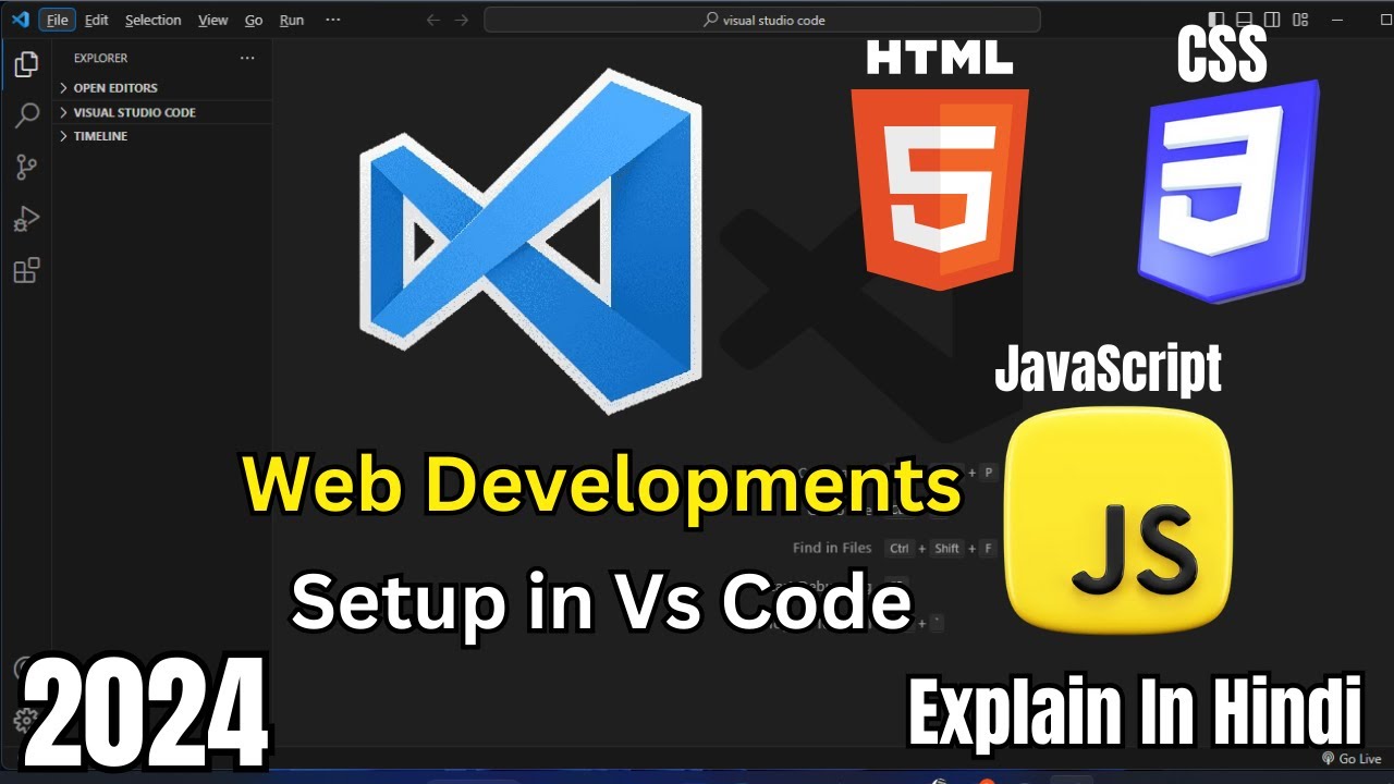 Visual Studio Code setup for HTML CSS and JavaScript | VS Code setup for beginners #2024 #vscode