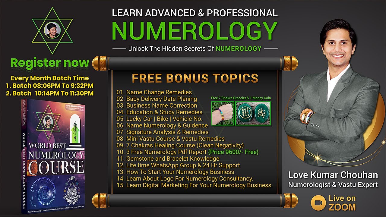 LEARN PROFESSIONAL NUMEROLOGY IN HINDI | Online #Numerology Course, Numerology Prediction & Remedies