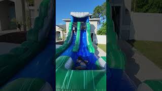 Blue Wave Water Slide w/Pool - BOUNCE PARTY RENTALS