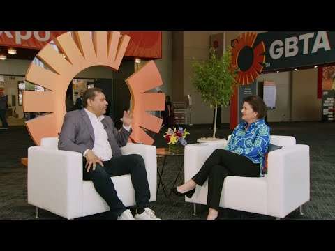 Reggie Aggarwal, Cvent in the Broadcast Studio at GBTA Convention 2023