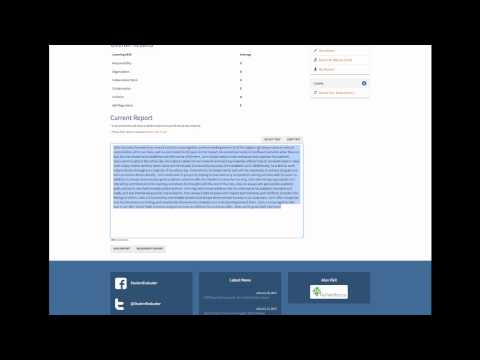 Report Card Comment Instructional Video for Student Evaluator