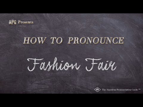 How to Pronounce Fashion Fair (Real Life Examples!)