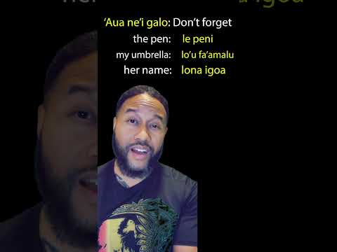 Making simple "Don't forget" statements in Samoan