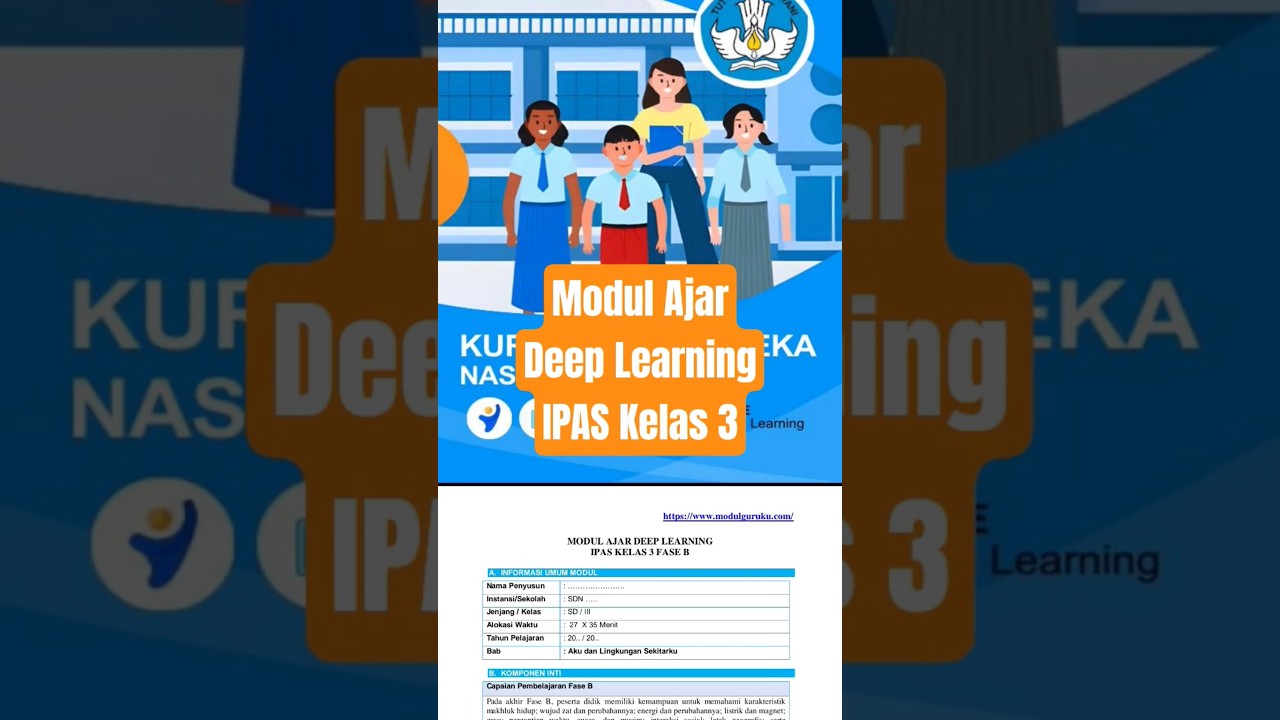 Modul Ajar Deep Learning IPAS Kelas 3 Kurikulum Merdeka #modulajardeeplearning