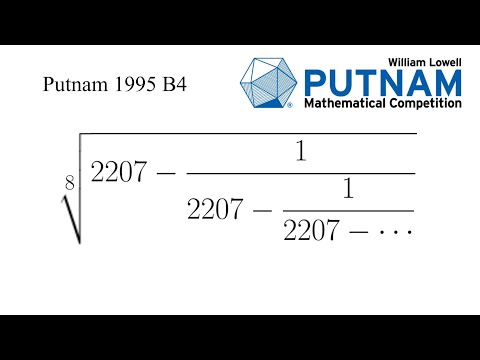 Infinite Continued Fraction | Putnam 1995 B4