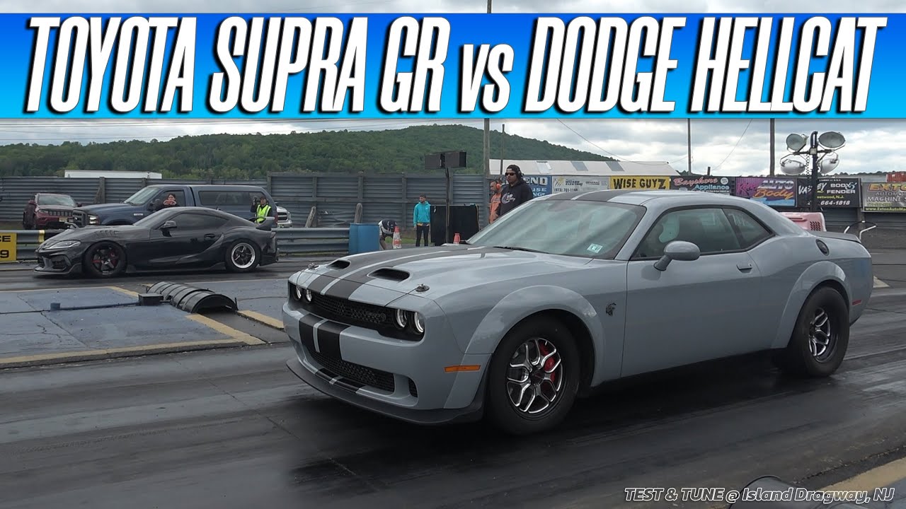Dodge Hellcat Widebody Drags Toyota GR Supra, It's Done in Ten Seconds ...