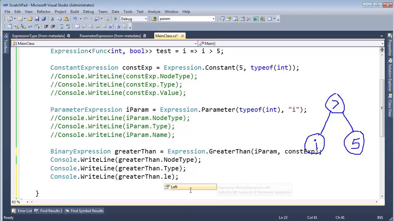 C# Picking Apart Expression Trees - BinaryExpression