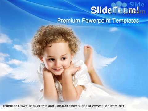 Little Curly Girl Fairy Children PowerPoint Templates Themes And Backgrounds ppt designs
