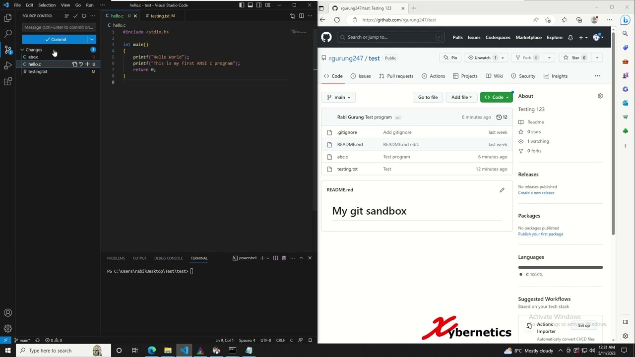 Staged Changes vs Changes In Visual Studio