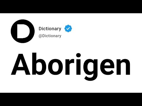 Aborigen Meaning In English
