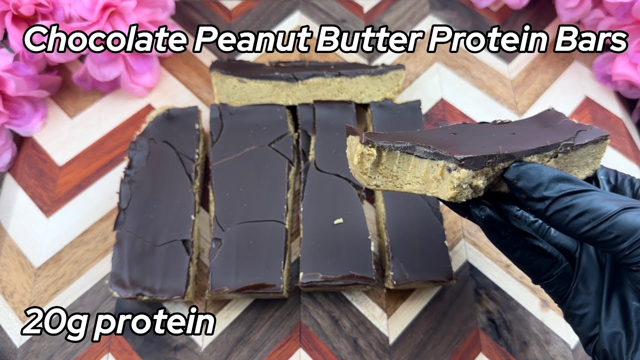 No-Bake Chocolate Peanut Butter Protein Bars | Stop Buying Protein Bars! High Protein 