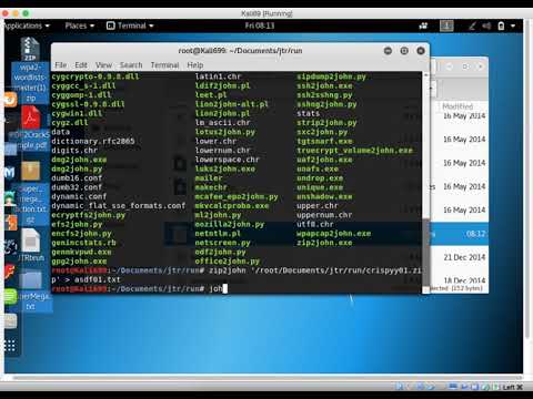 How to crack protected zip files using John the Ripper (JTR) in Kali