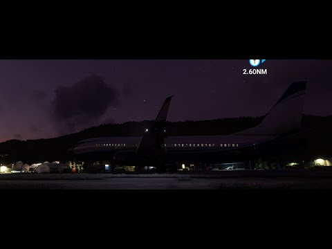 -137fpm Ps4 Controller landing Notodden, Norway. Boeing 737