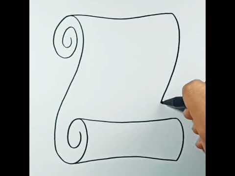 How to draw Paper Scroll #shorts