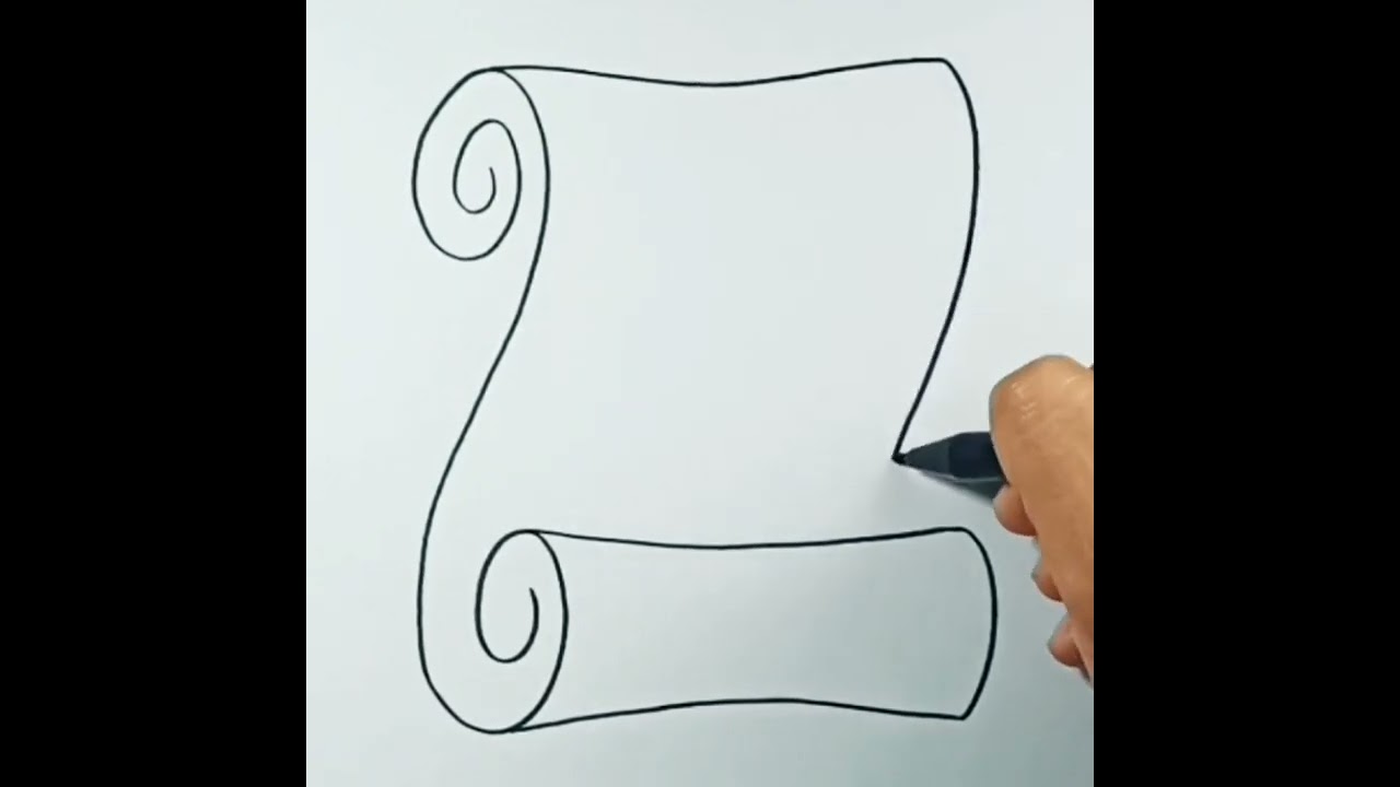 How to draw Paper Scroll #shorts