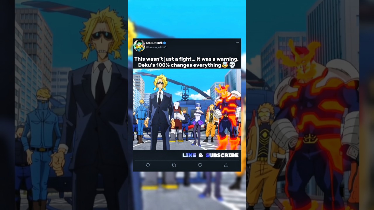 Deku Breaks Limits – Dark Might vs 100% One for All🔥☠️ #myheroacademia #allmight #oneforall #mha