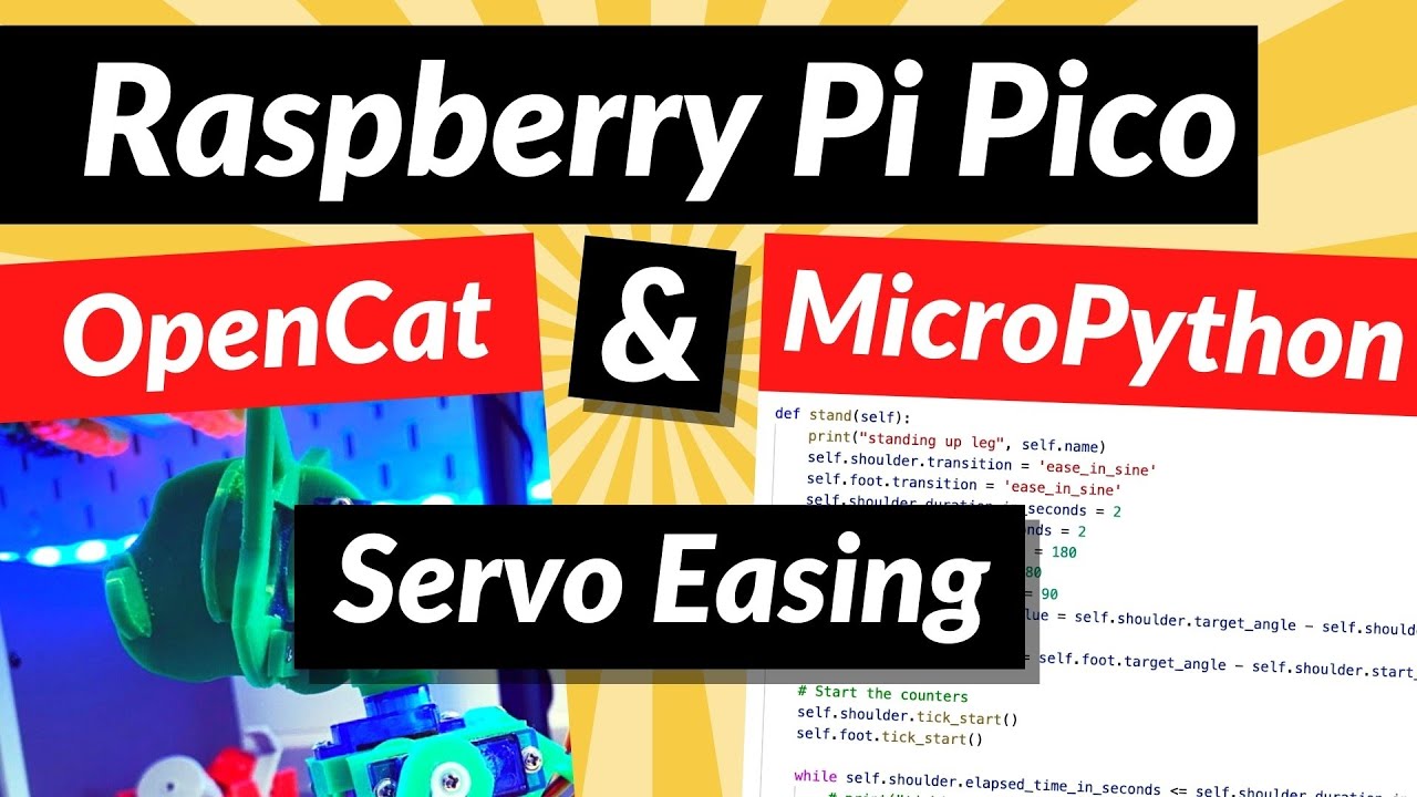 Raspberry Pi Pico, OpenCat and MicroPython   Servo Easing