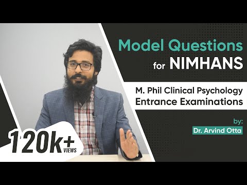 NIMHANS M.Phil Clinical Psychology Entrance Model Questions | Dr. Arvind Otta