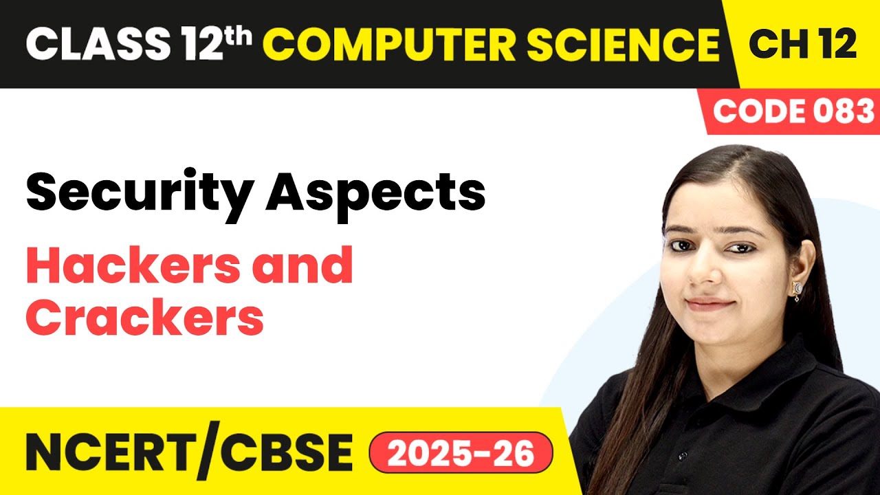 Chapter 12 10   Hackers and Crackers   Security Aspects  Class 12th Computer Science Code 083