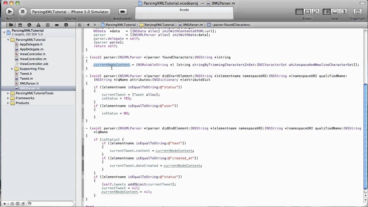 iPhone App Development Tutorial -  Parse XML Data.mov