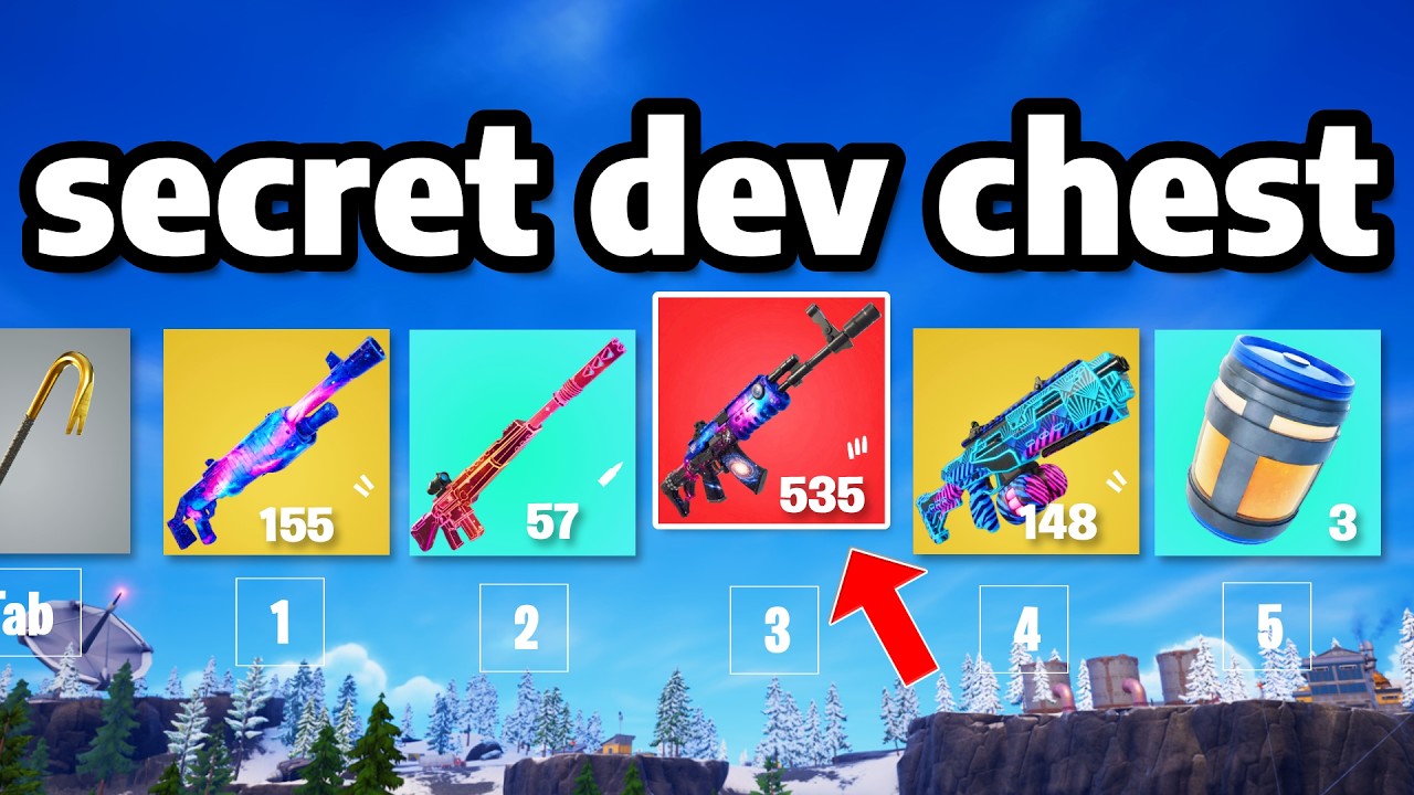 I Found A SECRET DEV CHEST On The NEW MAP...