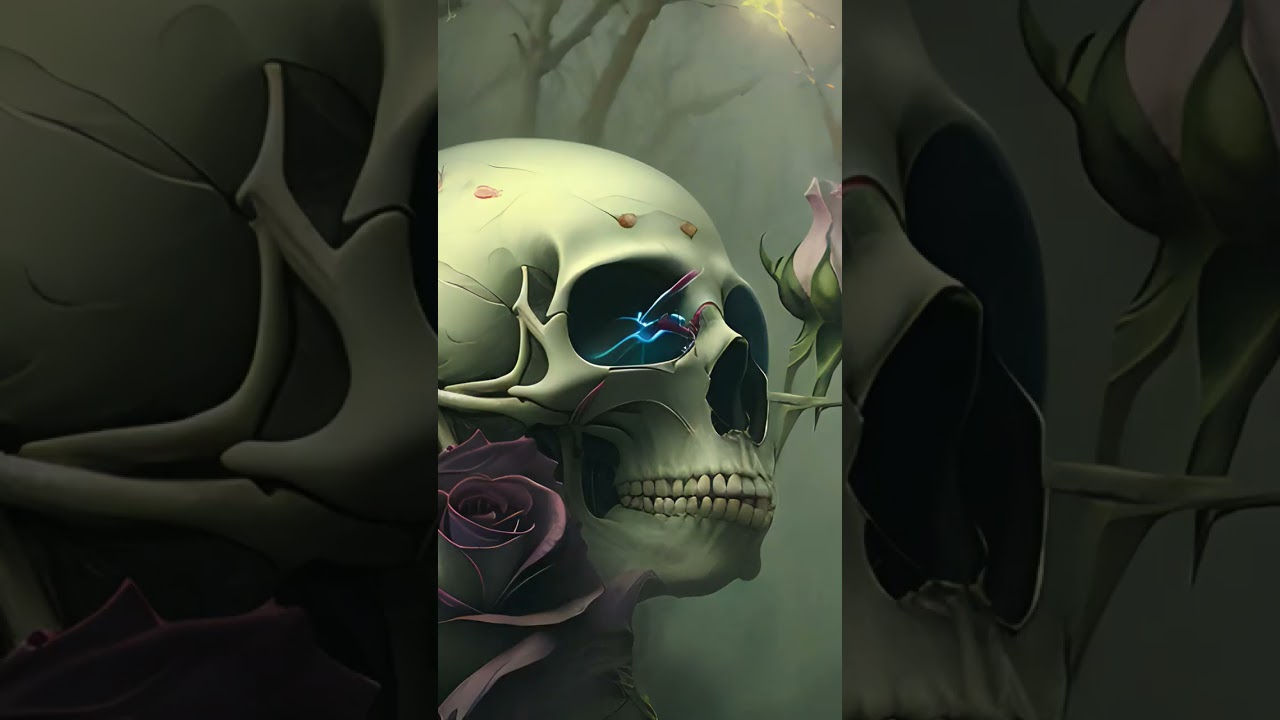 Skull n Roses Short AI Animation Video by creativetolerance.com #aianimation #stablediffusion #ai