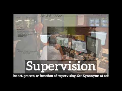 How Does Supervision Look? | How to Say Supervision in English? | What is Supervision?